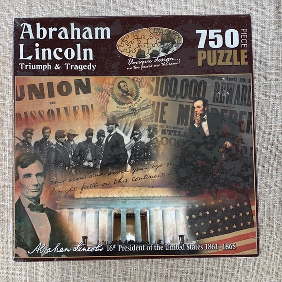 Made in USA | Games | 32 Abraham Lincolntriumph Tragedy 750 Puzzle Nwt ...